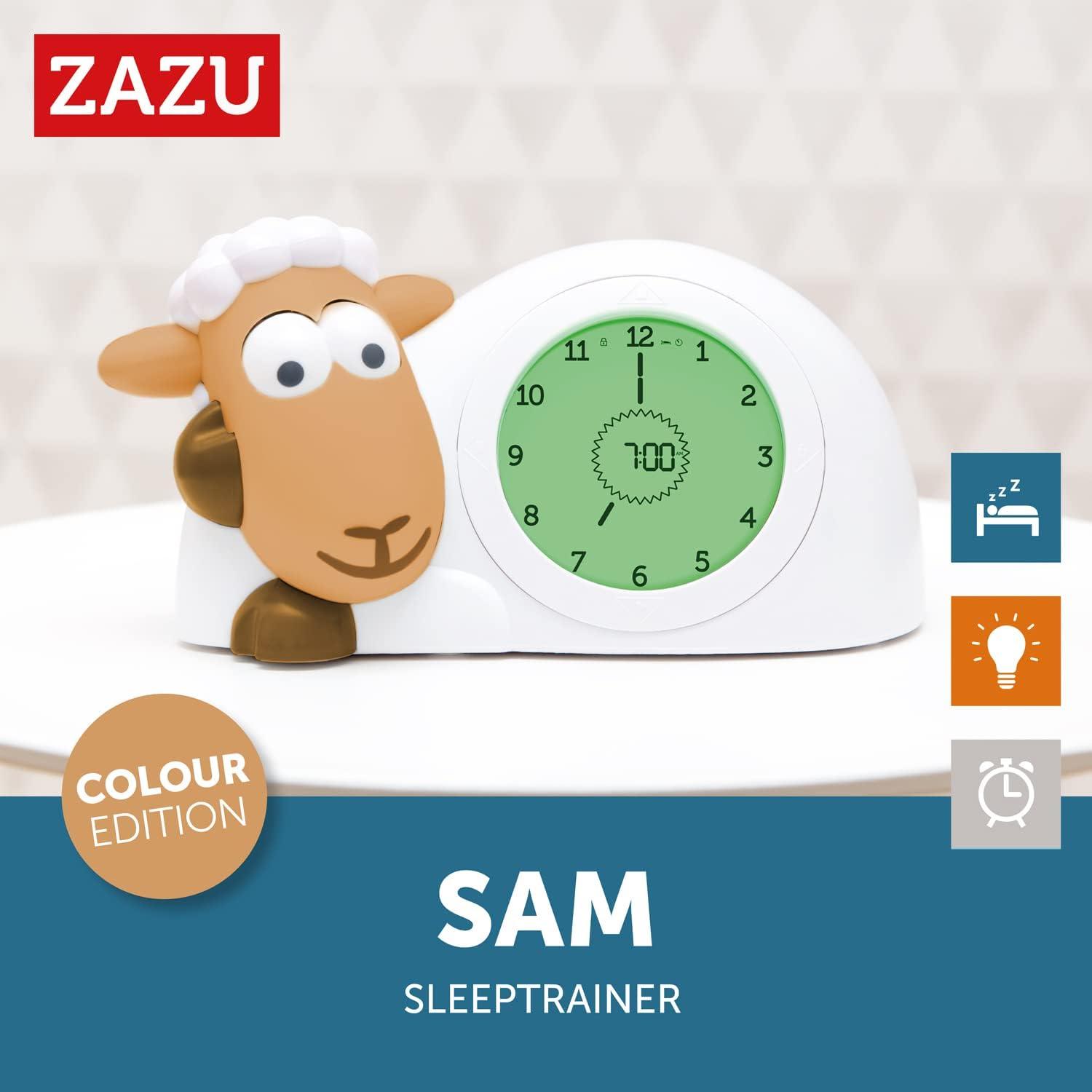 Zuzu Sam the Lamb Clock & Night Light for Kids | Adjustable Brightness ...