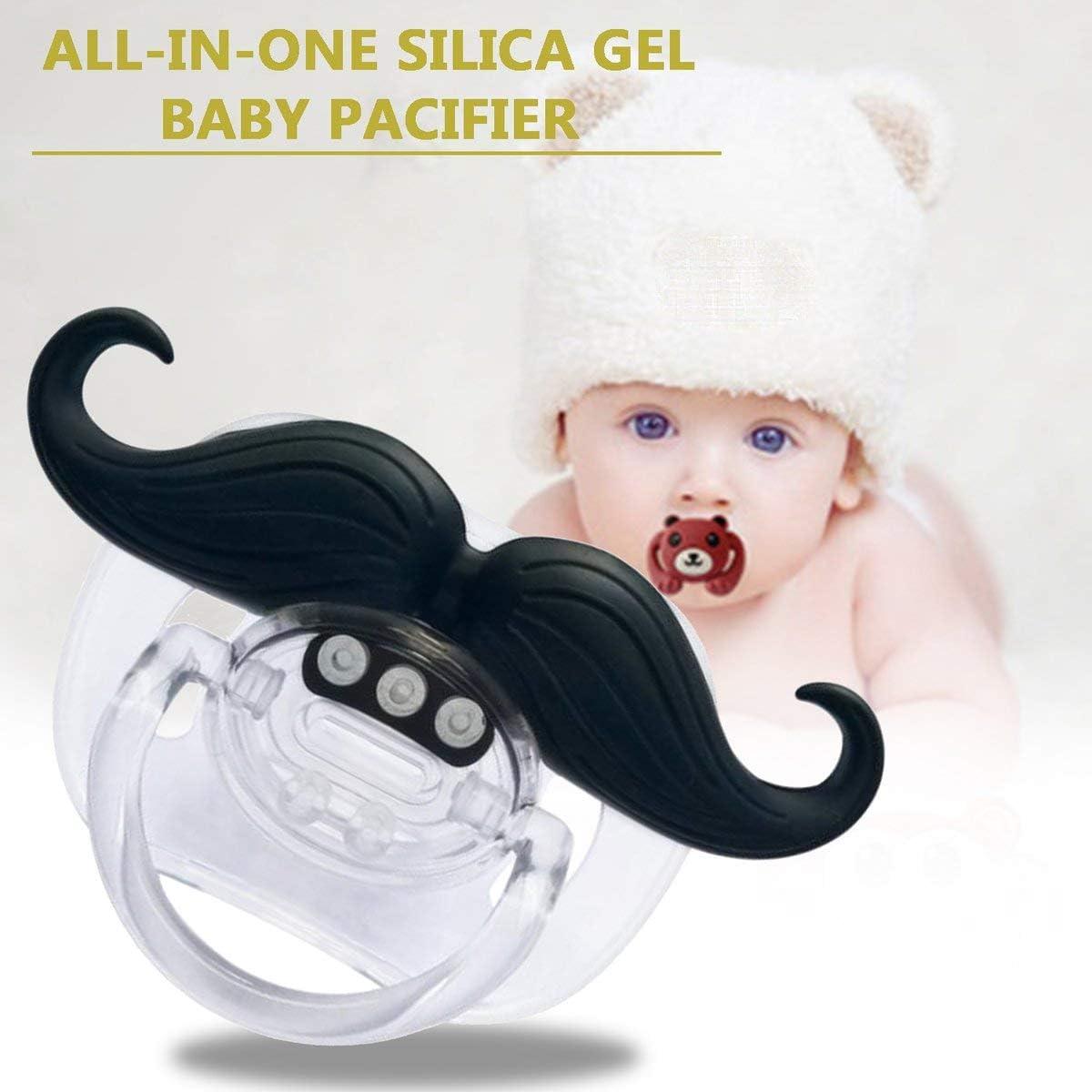 Greattangle Silicone Pacifier for Babies - Funny Rabbit & Beard Designs ...