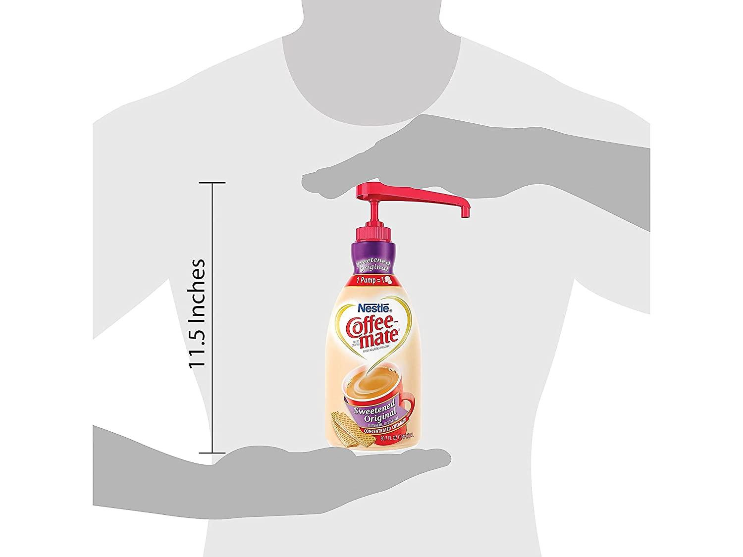 Coffee-Mate 13799 Liquid Coffee Creamer Sweetened Original 1500ml Pump ...