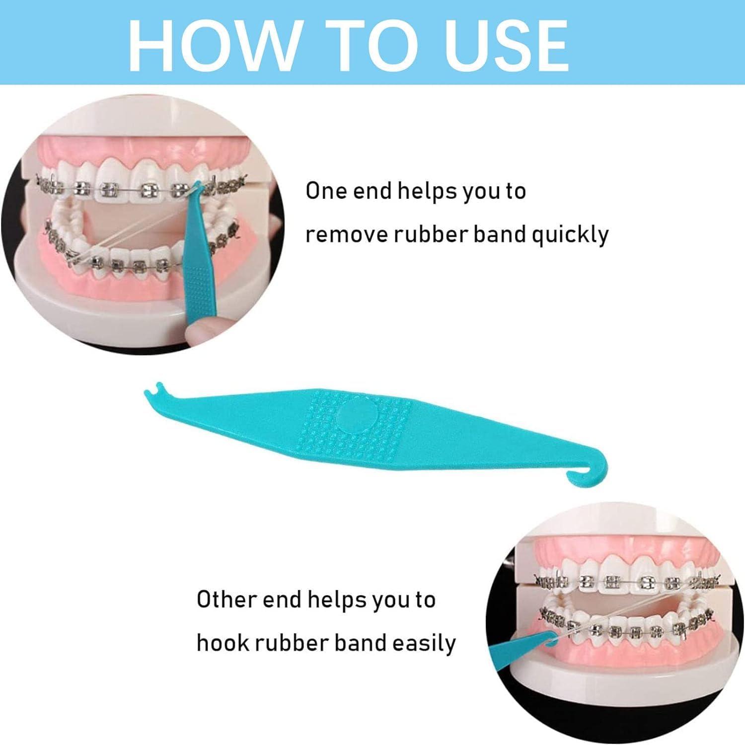 500PC Orthodontic Rubber Bands for Braces - Elastic Teeth Bands & Wax ...
