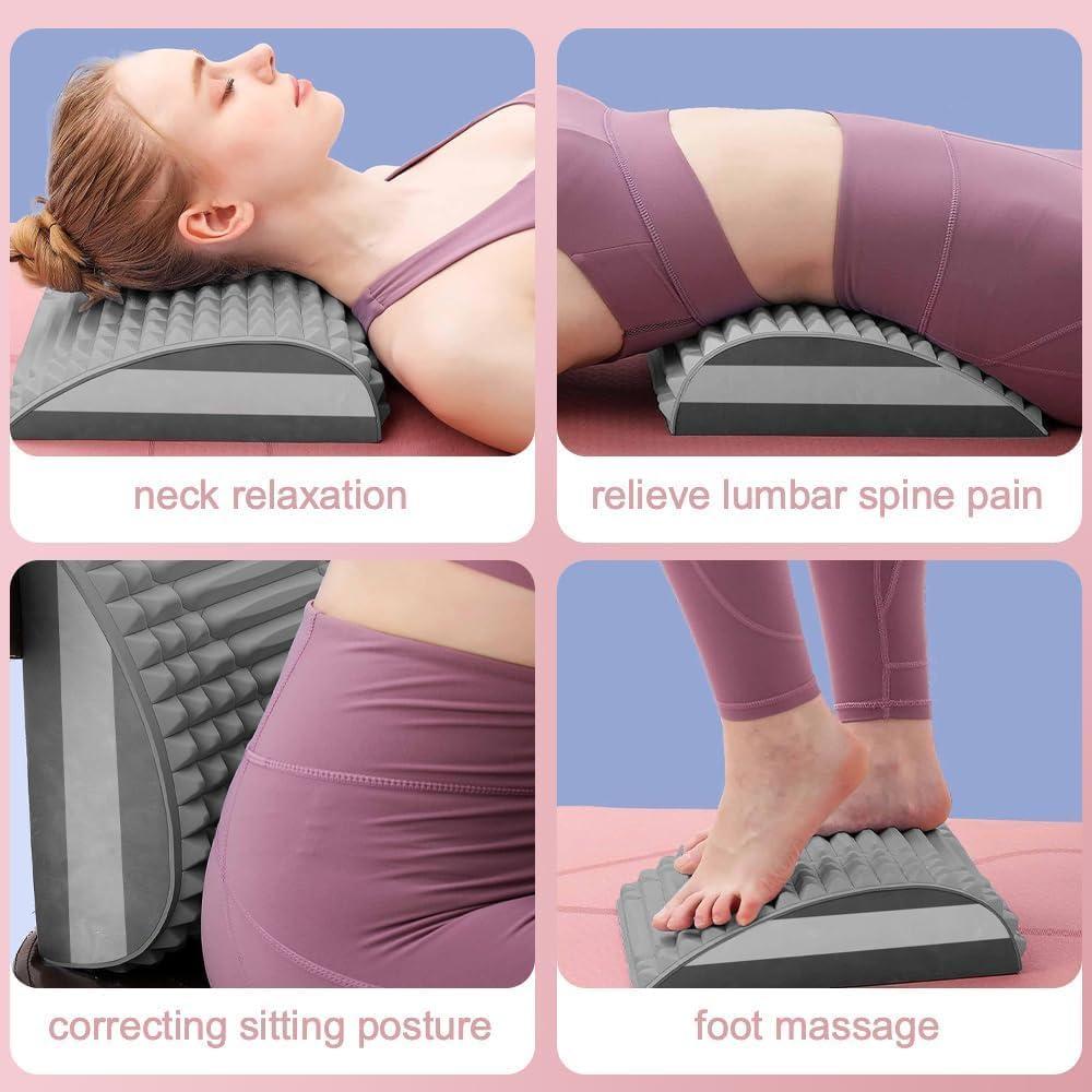 Accmuzzy 2-in-1 Neck & Back Extensor | Back Massage Device & Stretcher ...