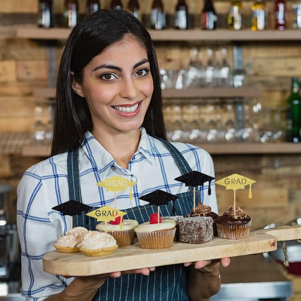 BIABISD 12 pcs Graduation Cupcake Toppers class of 2023 graduation ...