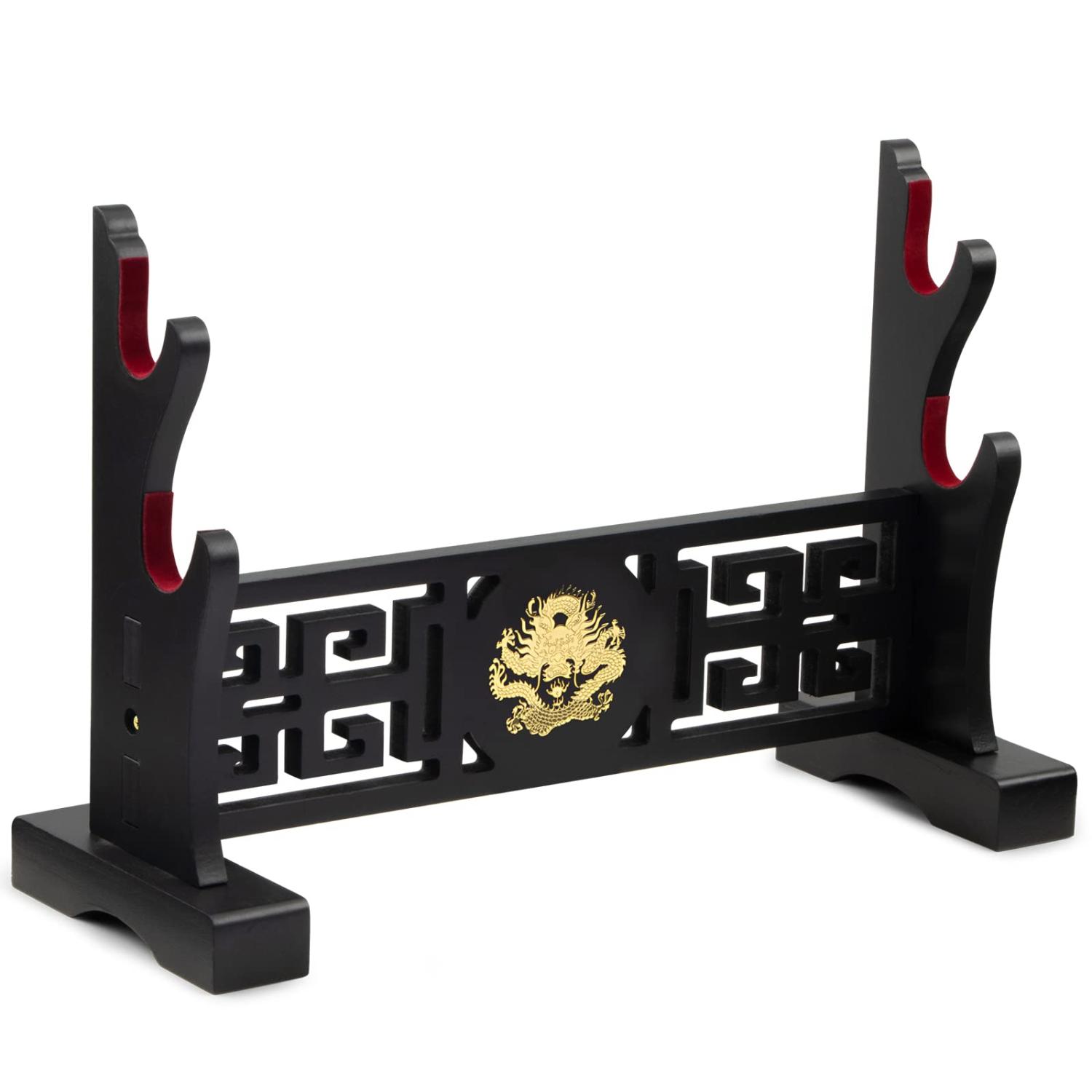Ekkhysis 2-Tier Sword Stand Holder for Katana, Samurai Sword, Rapier ...
