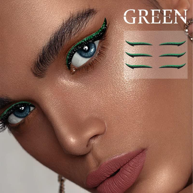 36 Pairs Glitter Eyeliner Stickers - Self-adhesive Eye Line Strips for ...