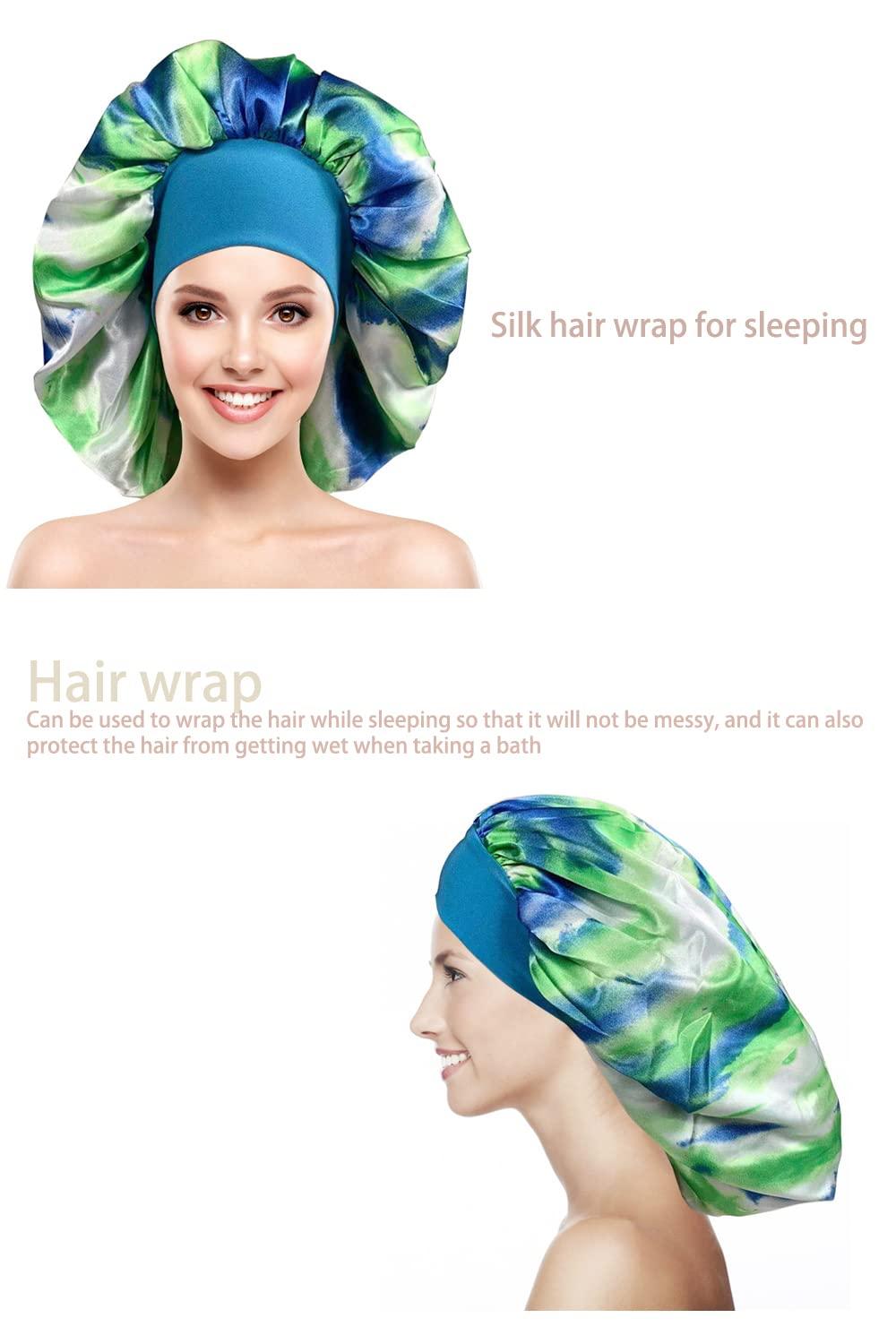 Silk Satin Bonnet for Women | Wide Band Hair Bonnet for Curly & Long ...