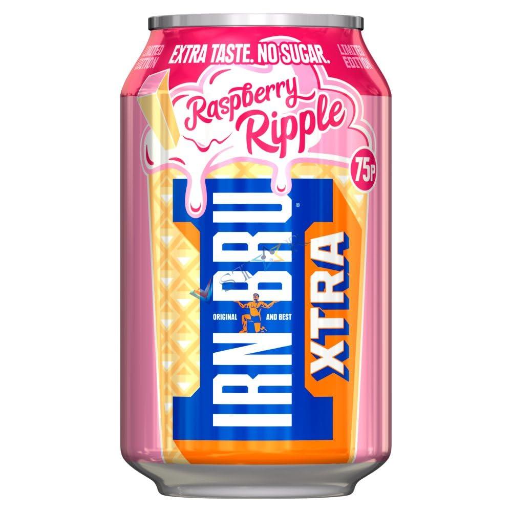 Irnn Bru PM Variety Soft Drink collection Pack (Raspberry Ripple 330ml ...