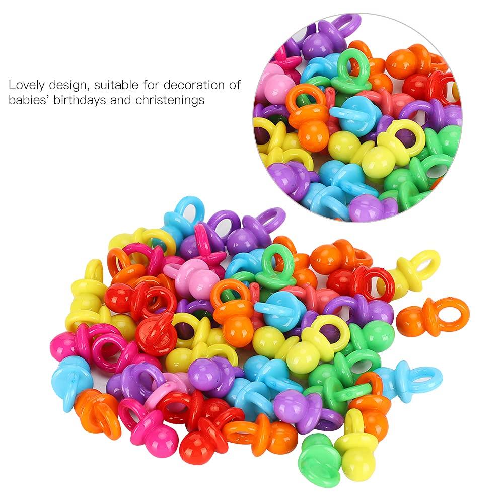 Mini Deco Pacifier Set - 100 Acrylic Pacifiers for Baby Baptism ...