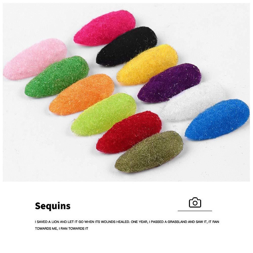 Rantoloys 12 Color Velvet Flocking Powder Set - Nail Art Glitter Polish ...
