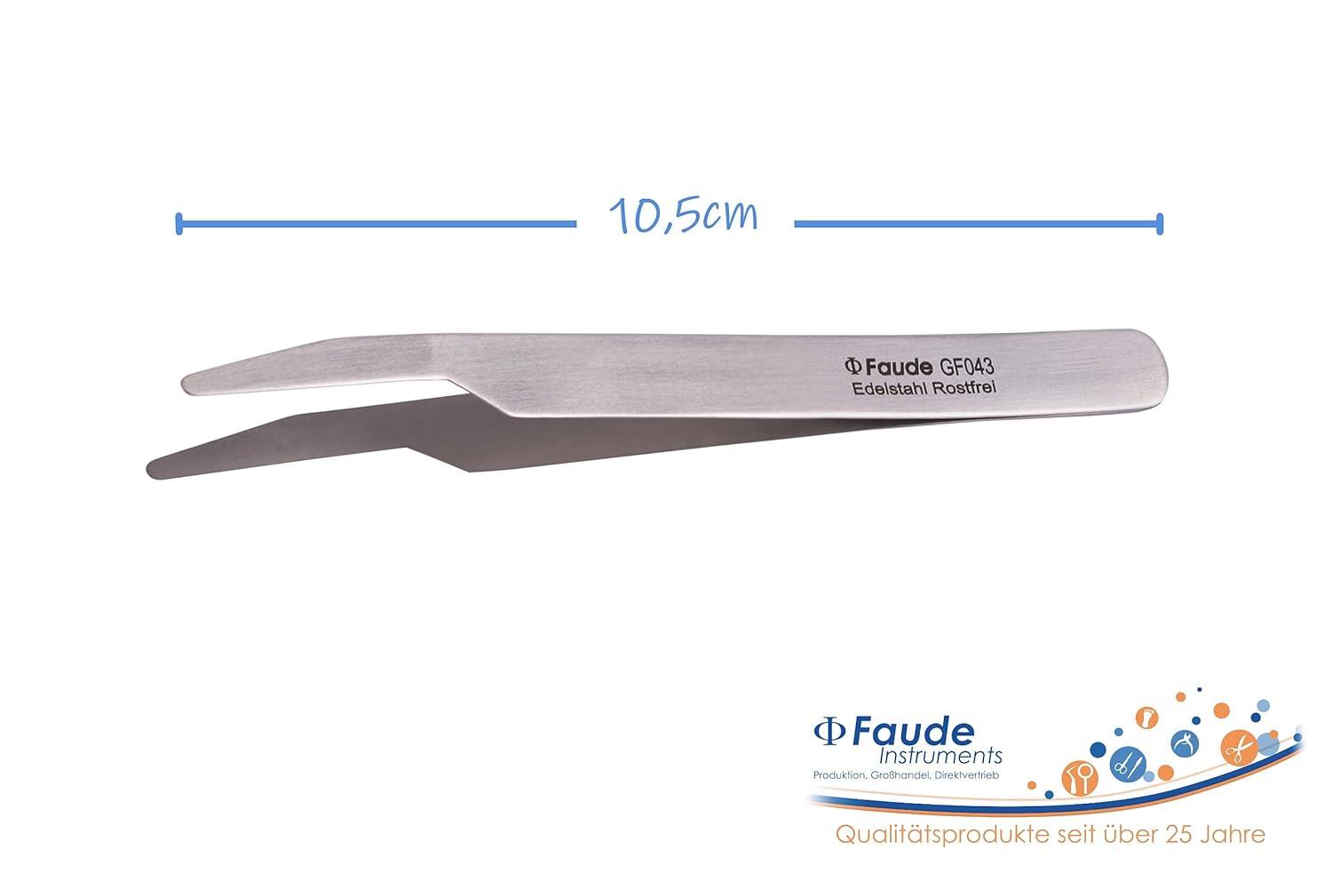 Faude Spring Steel Tweezers Set 3 Precision Tools (Pointed & Blunt) for ...