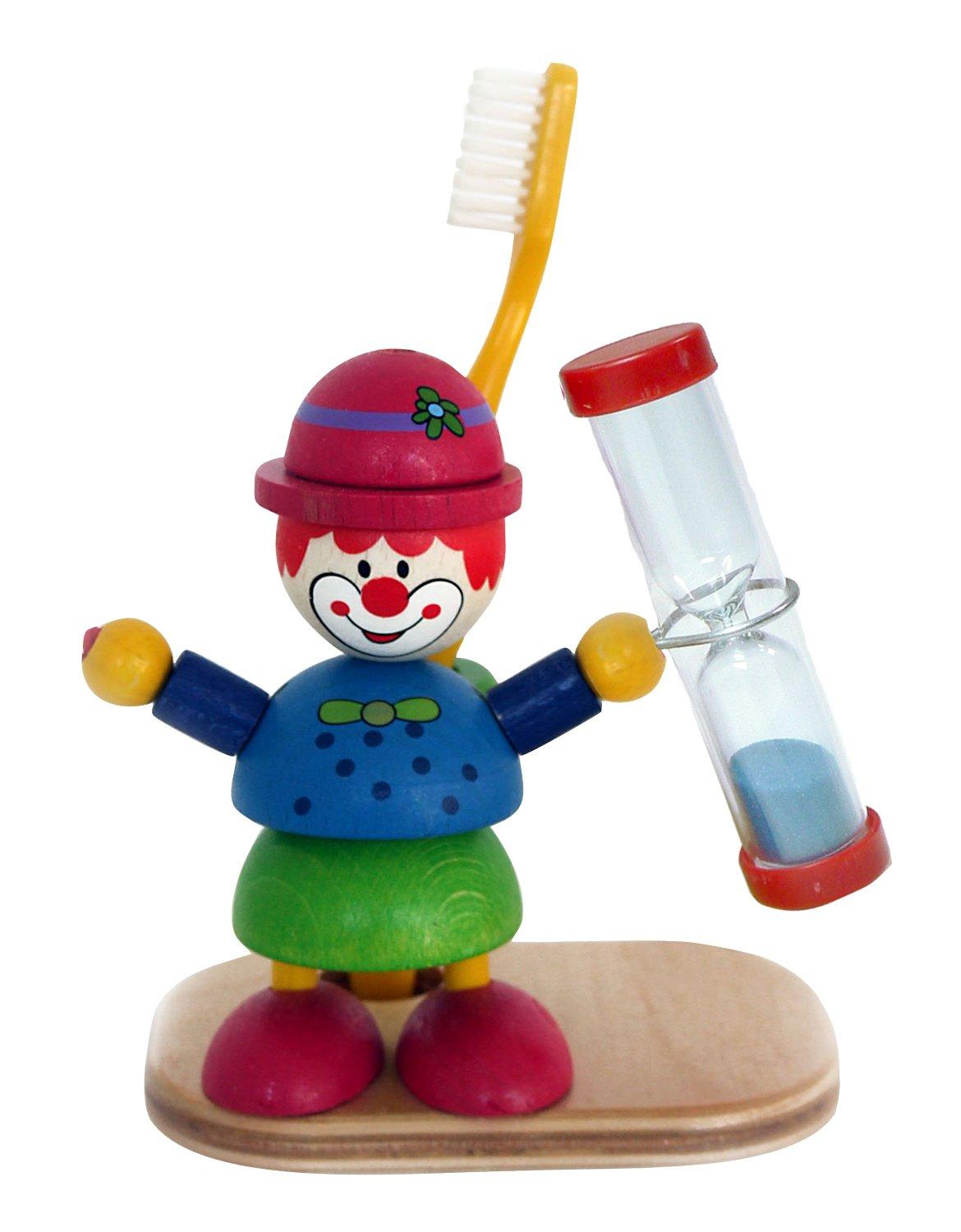 Shop Hess Wooden Toy 14578 - Clown Tooth Cleaning Clock for Kids ...