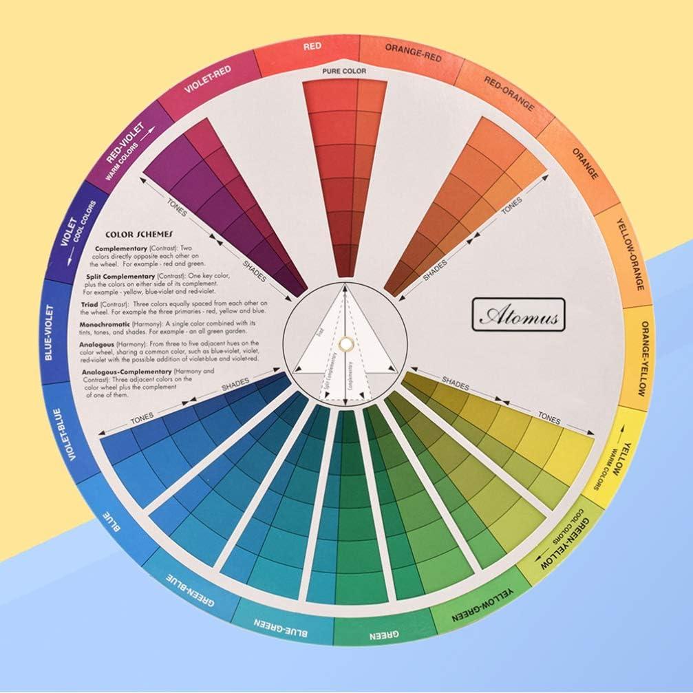 9 Inch Color Mixing Guide Wheel for Art Class - RGB Color Wheel for ...