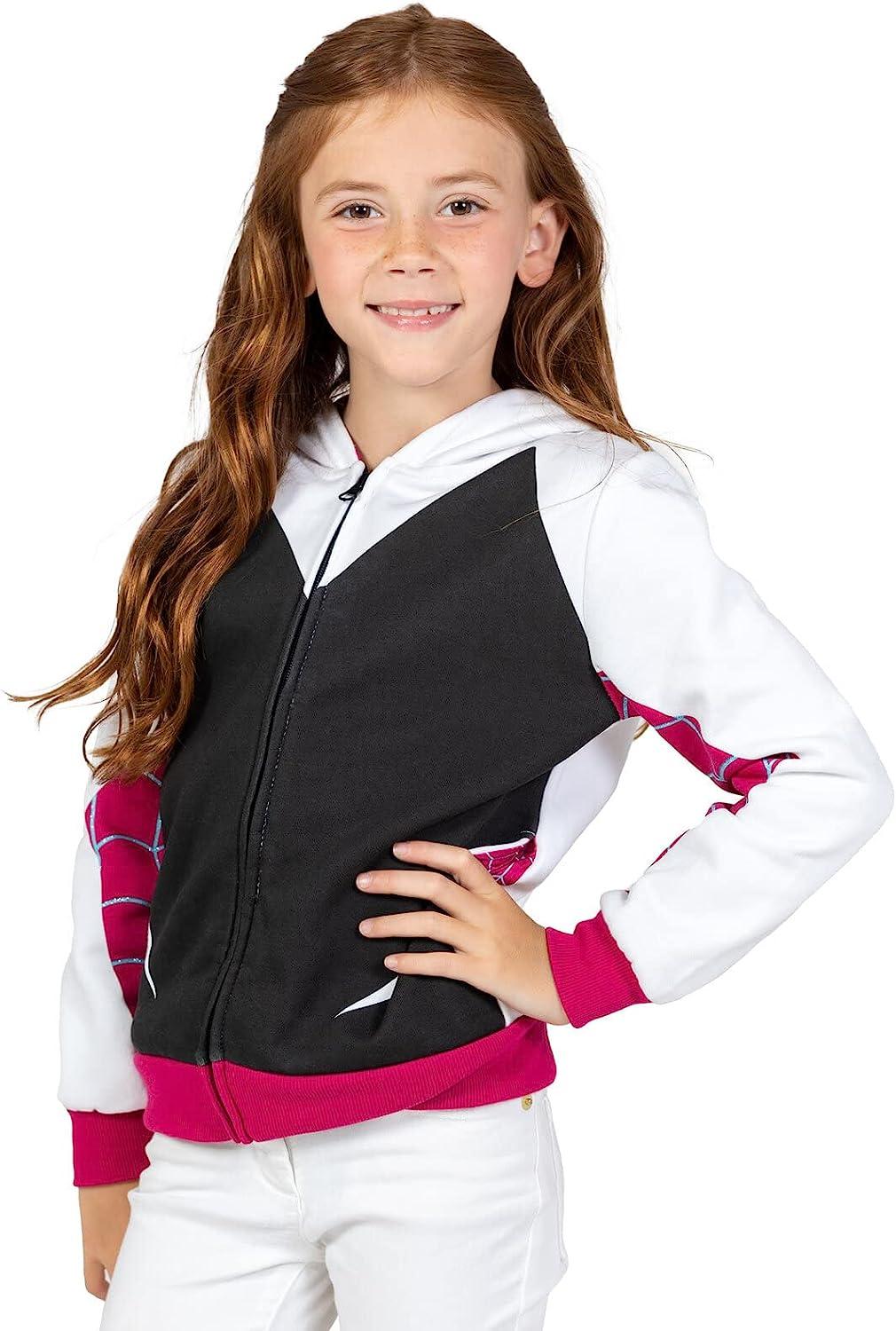 Spider-Gwen Ghost Spider Fleece Zip-Up Hoodie | Spider-Verse Marvel ...