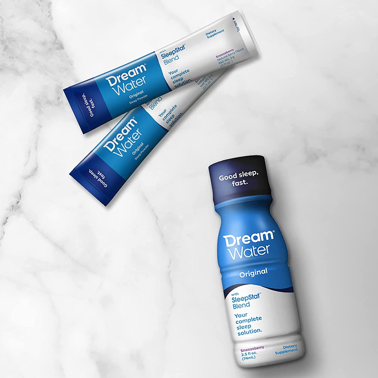 Dream Water Snoozeberry Sleep Aid Powder - 60 Count with GABA ...