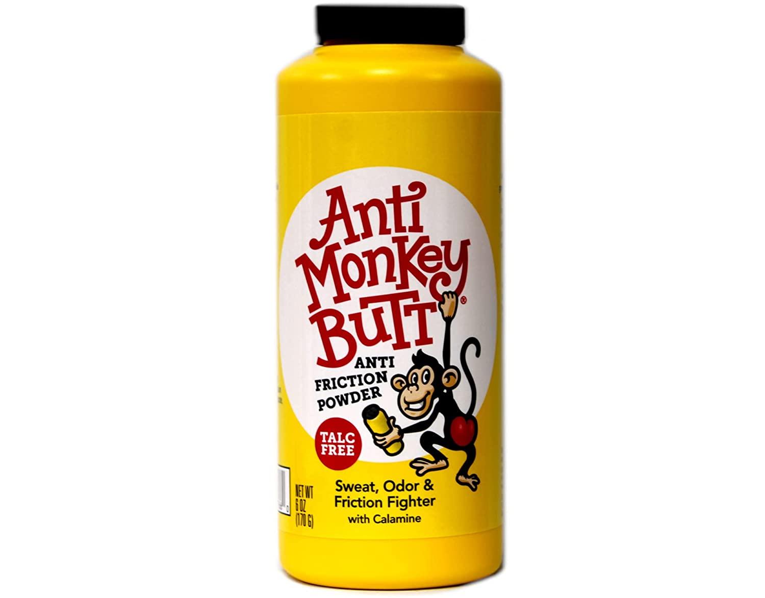 Anti Monkey Butt Men's Body Powder - 6 oz, Pack of 3 - Talc & Calamine ...