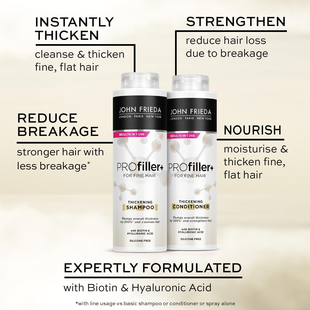 John Frieda ProFiller+ Thickening Shampoo and Conditioner 500ml Duo ...