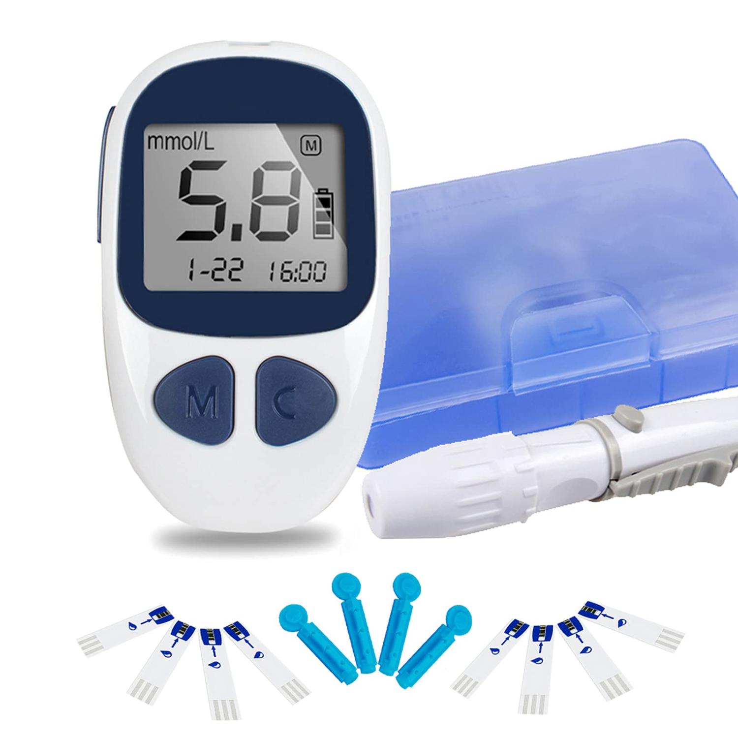 Digital Glucometer Kit with 50 Test Strips and Lancets for Blood ...