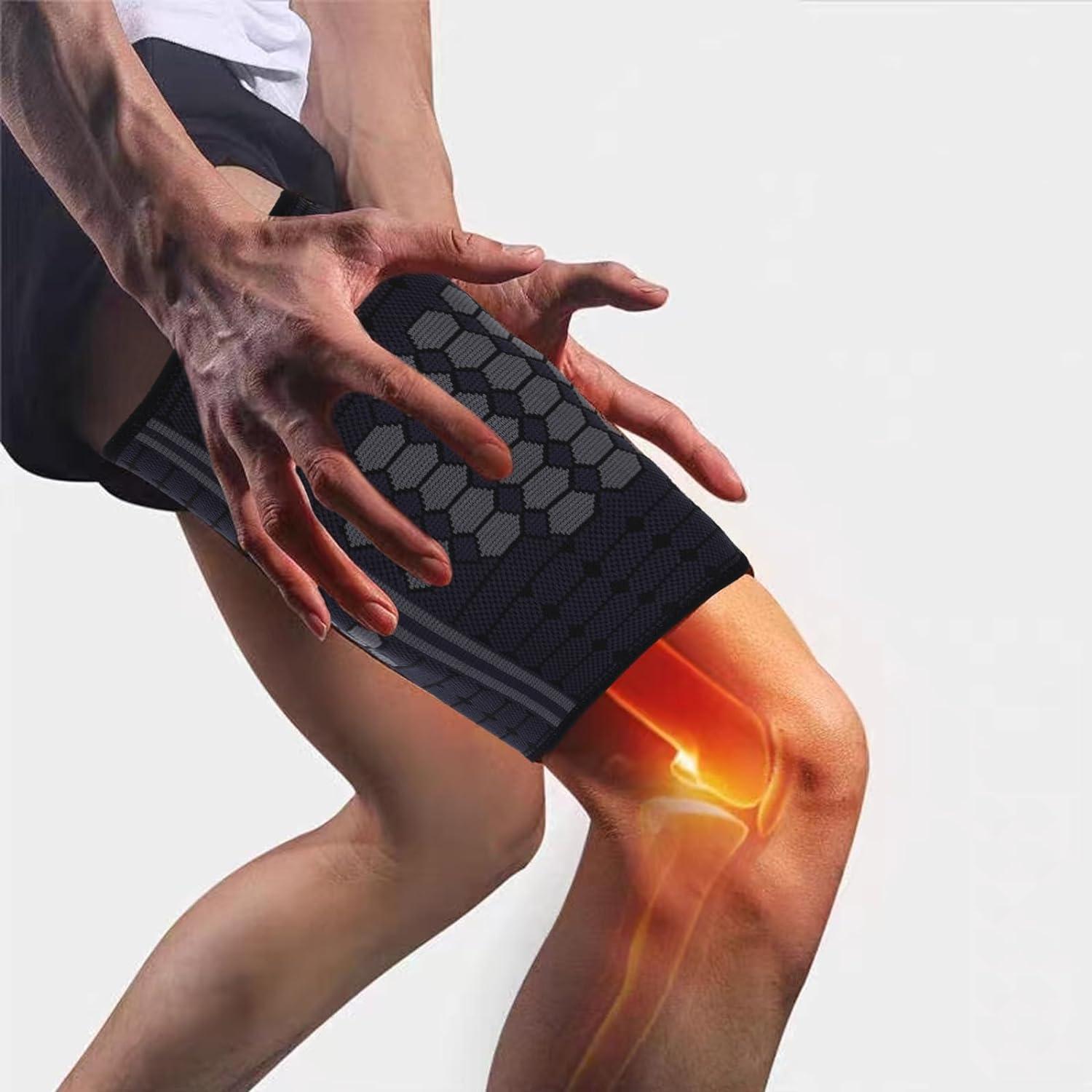 2PCS Fadcaer Thigh Compression Sleeve for Men and Women - Hamstring ...