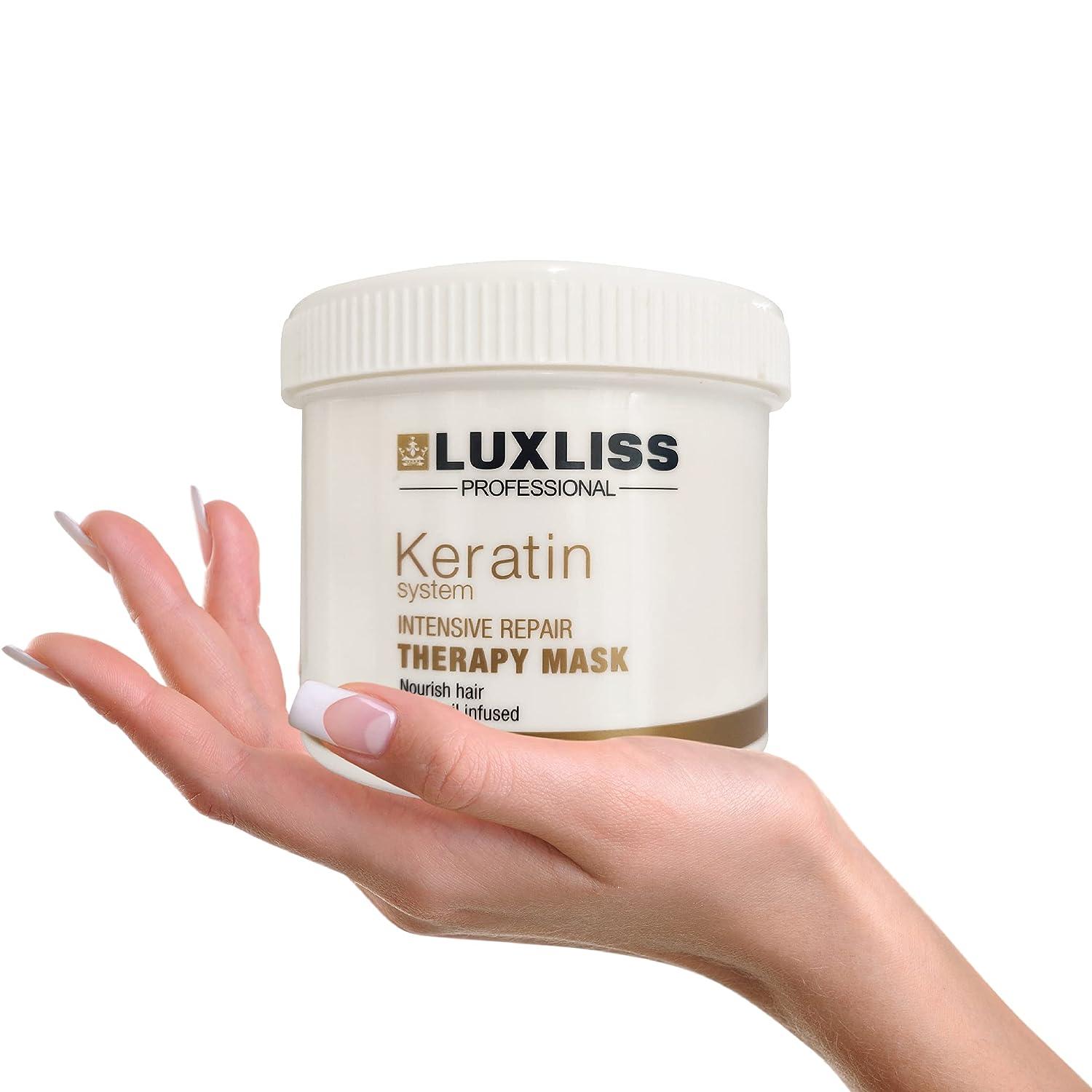 Luxliss Keratin Intensive Repair Therapy Hair Mask for Dry, Damaged ...