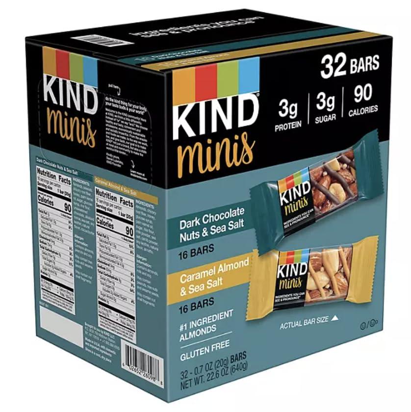 KIND Minis Variety Pack 32 pk - Assorted Healthy Snack Bars | Buy Now ...