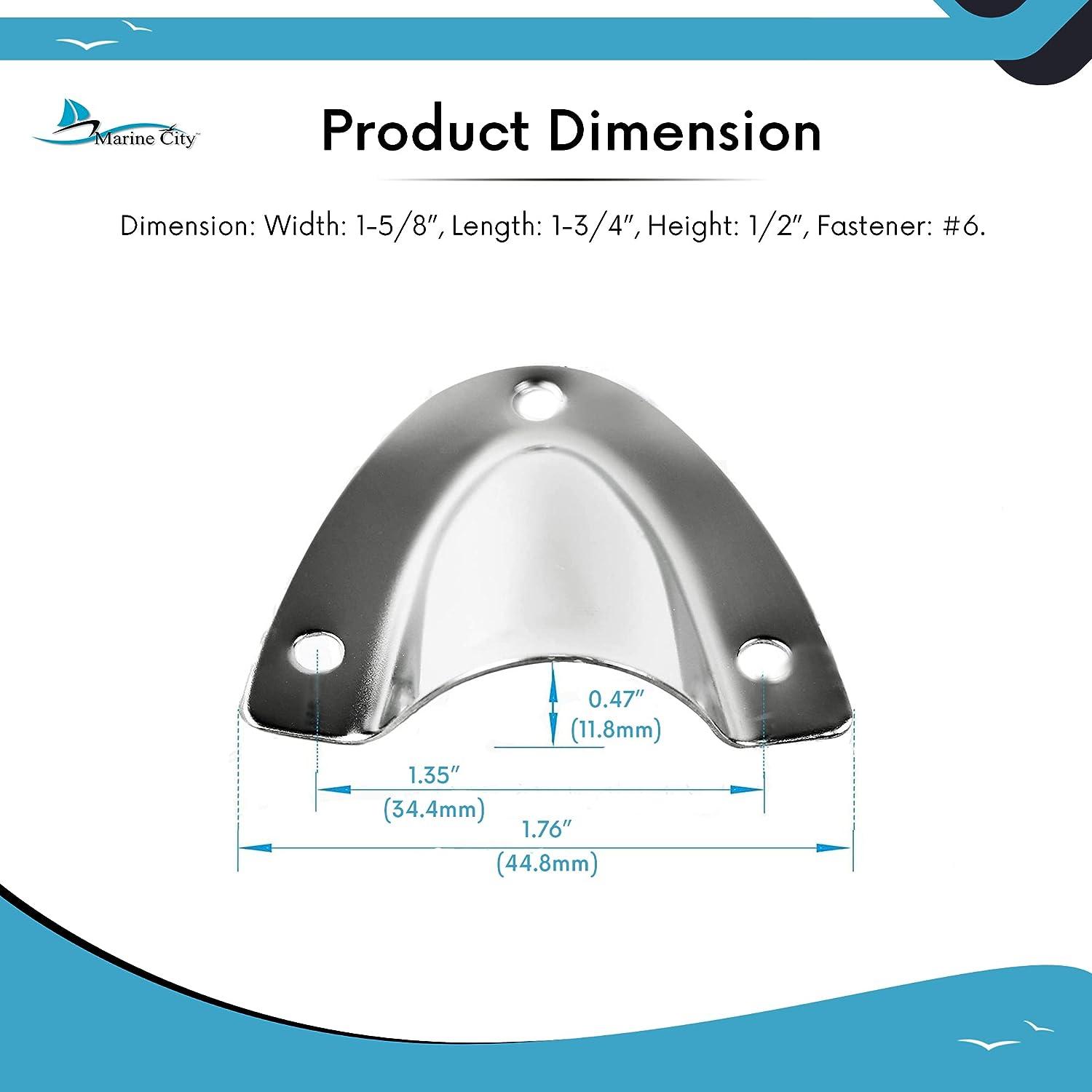 MARINE CITY Stainless Steel Midget Clam Shell Vent Wire Cable Cover ...