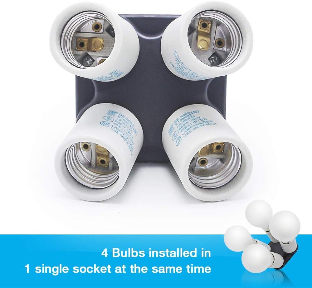 LimoStudio 4 in 1 Socket Adapter E27 Bulb Lamp Light Splitter for Photo ...
