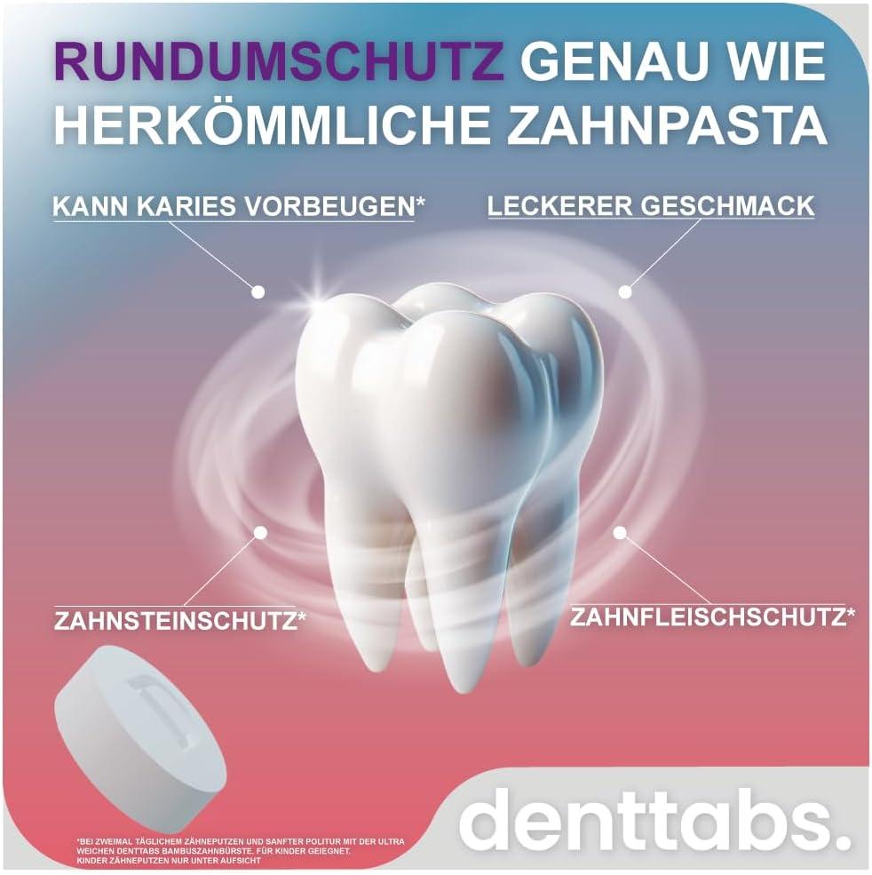 Denttabs Strawberry Toothbrushing Tablets - Complete Toothpaste ...