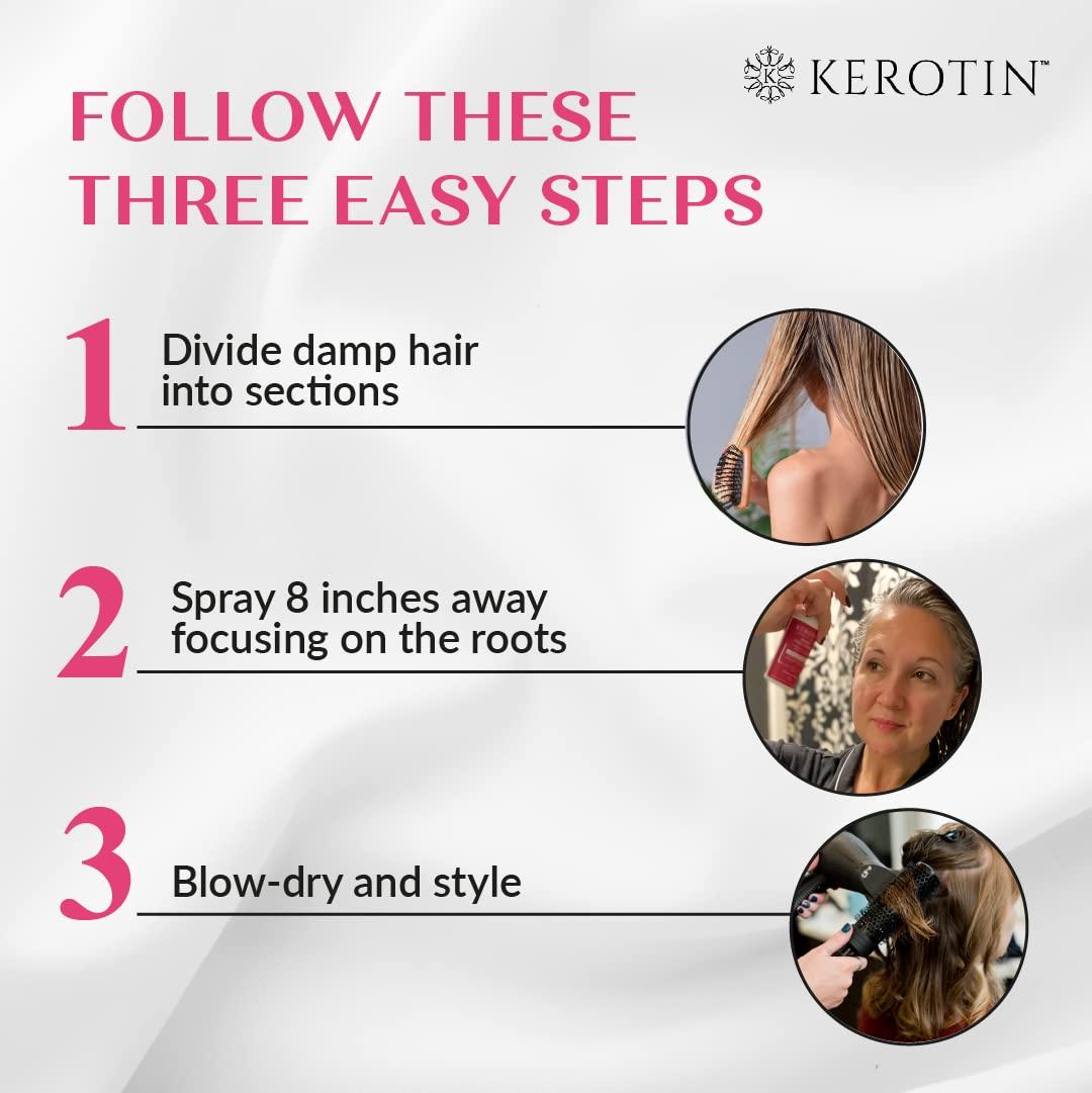 Kerotin Root Volumizer Spray. Hair Thickener and Anti-Thinning Root ...