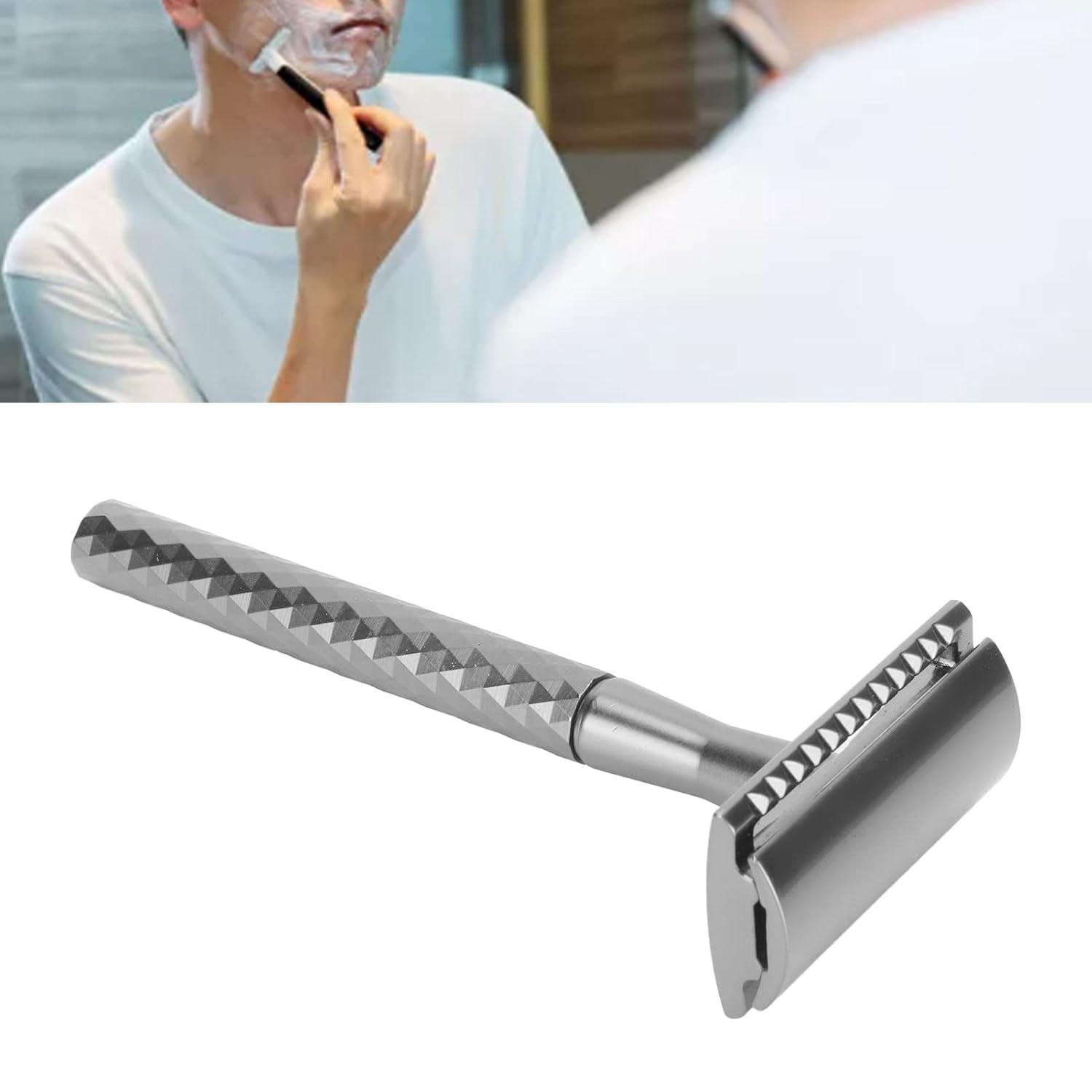 Double Edge Razor for Men - Durable Short Grip Safety Clipper Handle ...