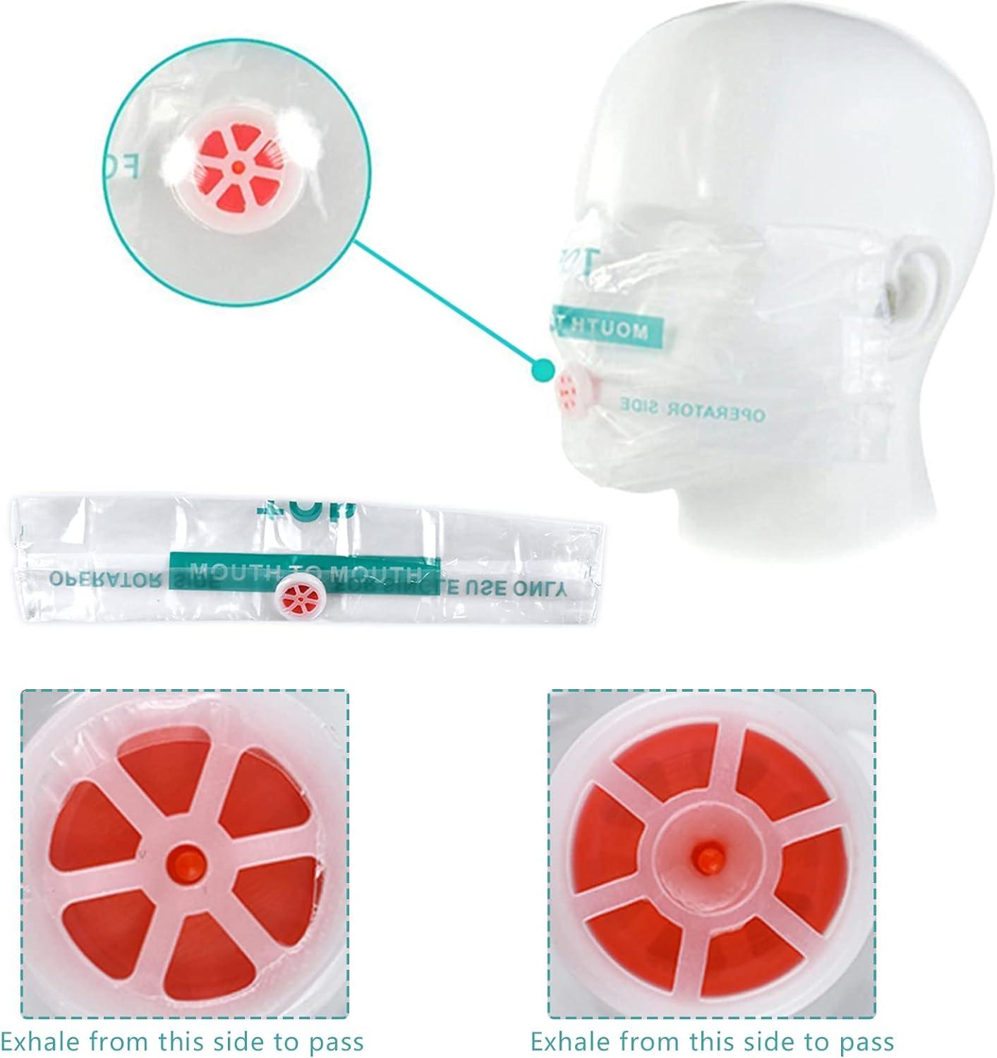 6 Pcs CPR Face Shield Keychain Kit with One-Way Valve for Emergency ...
