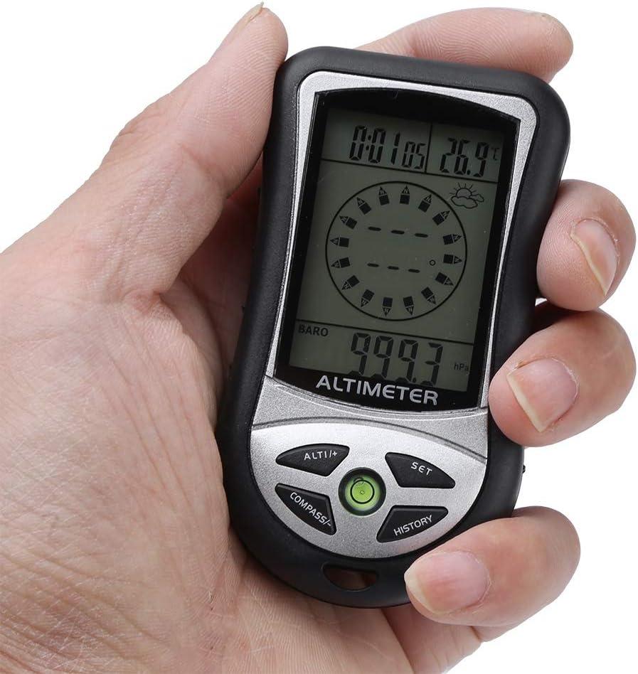 Digital Compass 8 in 1 Multi-Functional LED Outdoor Altimeter Barometer ...