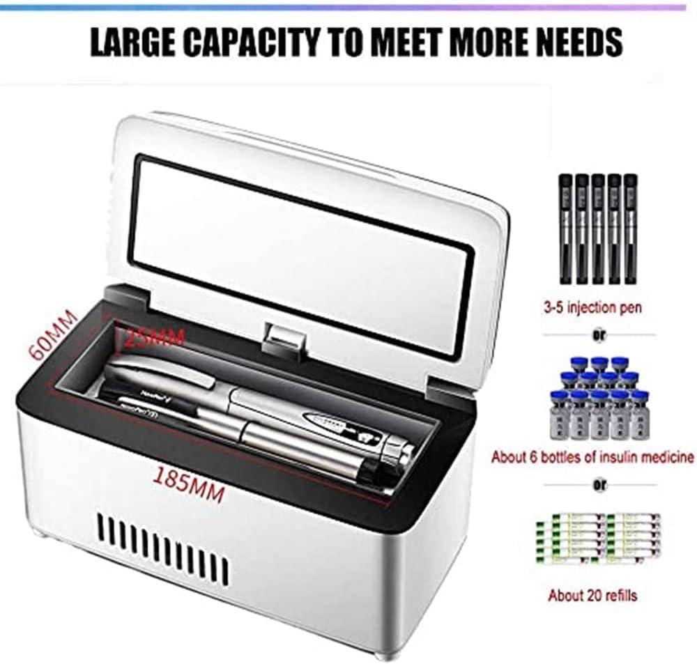 Car Insulin Cooler Box Cold Boxes with Alarm USB Chargerable Insulin ...