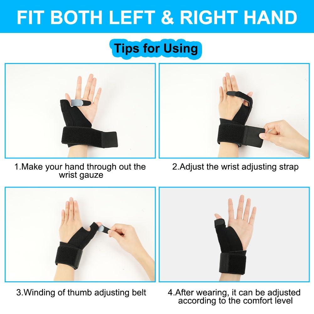 ACWOO Thumb Wrist Support Brace - Reversible Stabilizer Splint for Trigger Finger, Arthritis ...