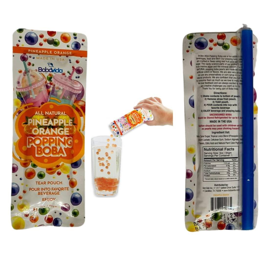 Popping Instant Boba Pearls Bubble Tea Tapioca Balls Vegan - Real Fruit ...