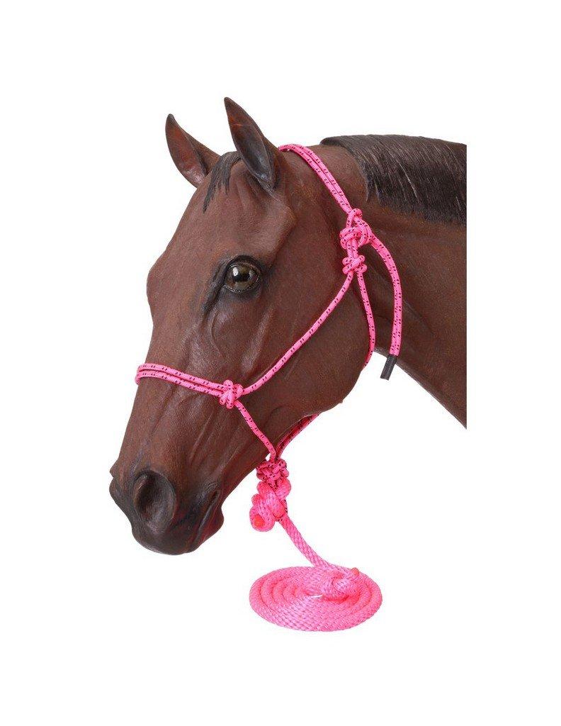 Tough 1 Poly Rope Tied Halter with Lead in Pink - Durable and Stylish ...