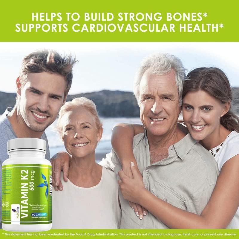 NutriZing K2 Vitamin Supplement MK-7-600mcg High Strength - 90 Vegan ...