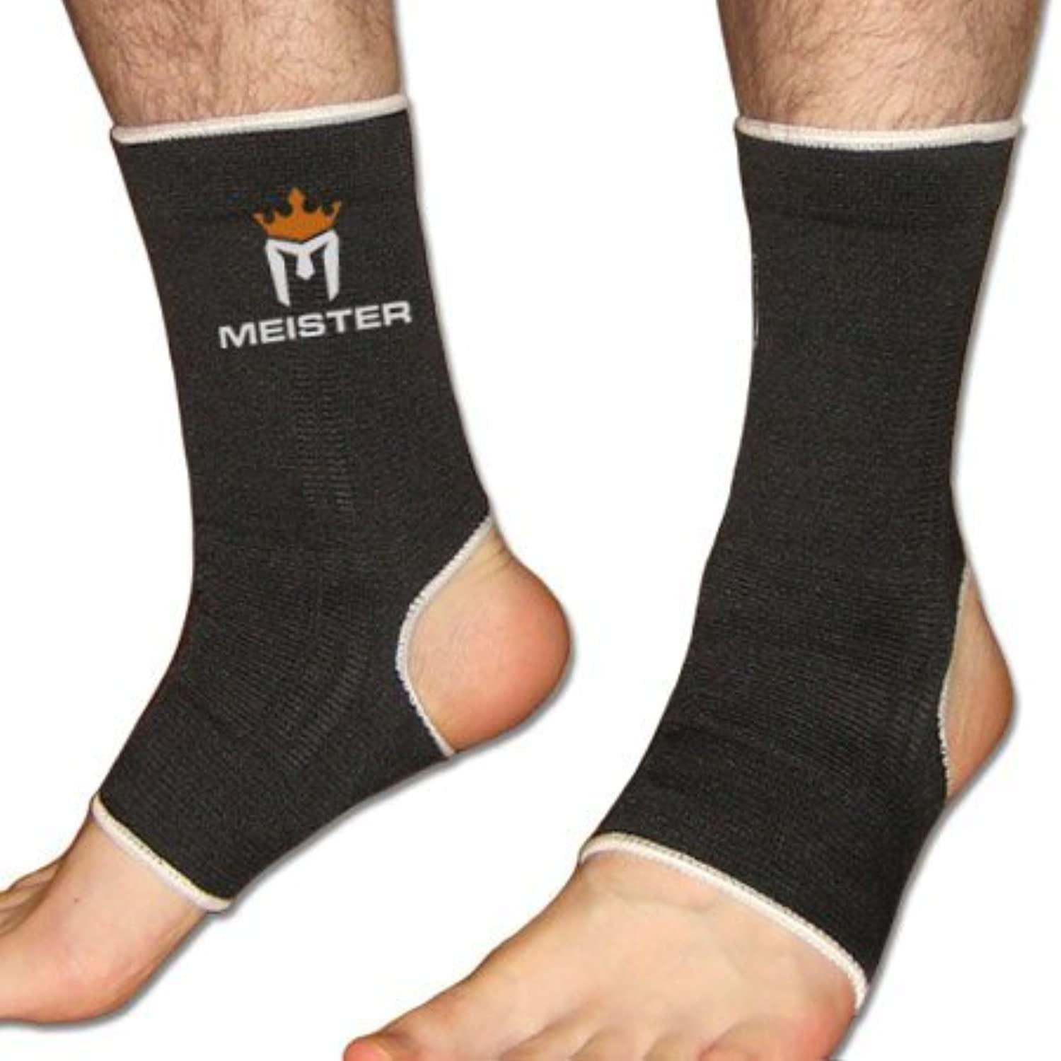Meister Muay Thai MMA Ankle Support Wraps (Pair) - YOUTH Black | Buy ...