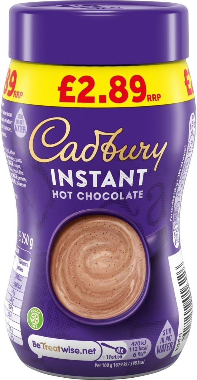 Cadbury Instant Hot Chocolate Cocoa Powder 250g | Buy Now with Express ...