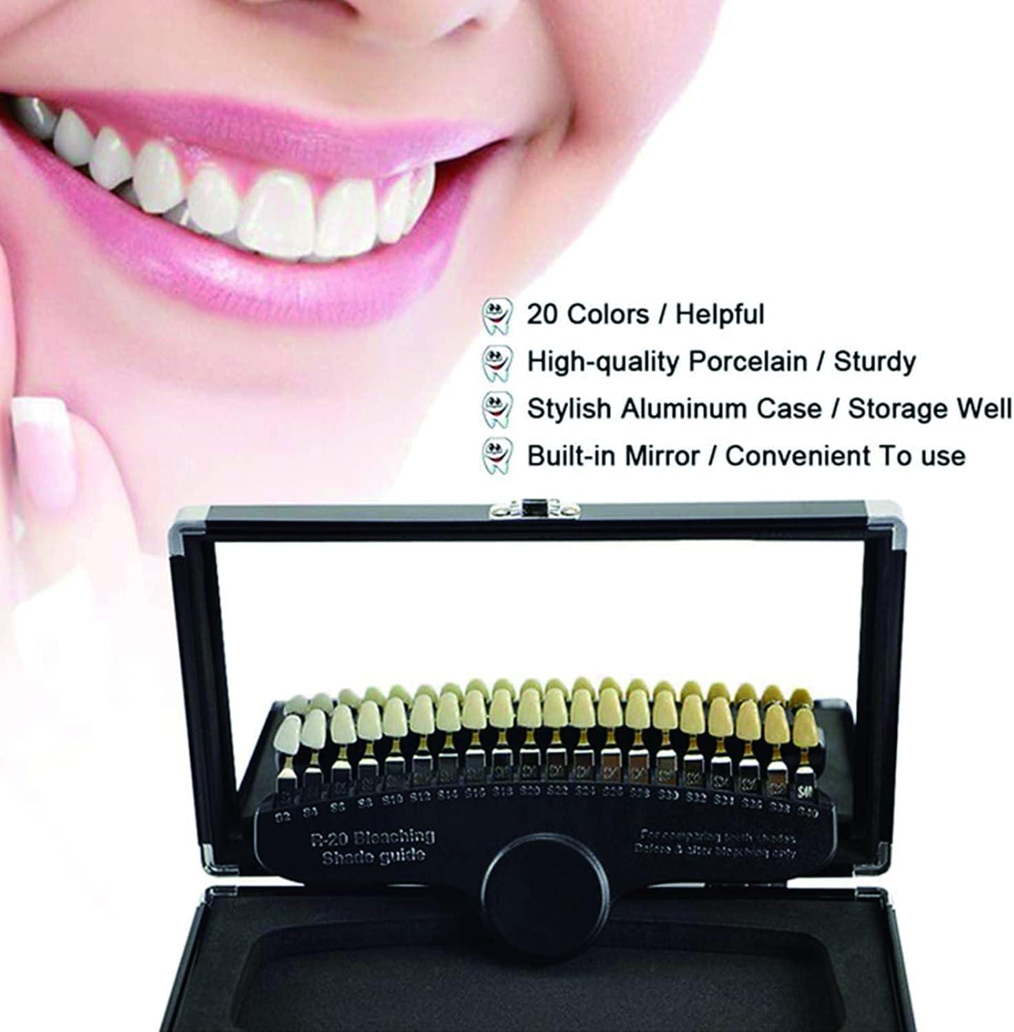 Uadme 20-Color Tooth Whitening Set - Ultimate 3D Color Scale & Guide ...