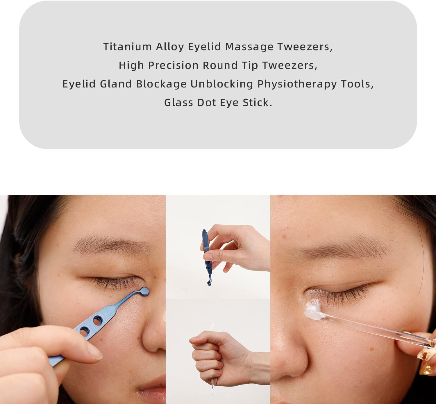XlinMed Titanium Alloy Eyelid Massage Tweezers | Meibomian Gland ...