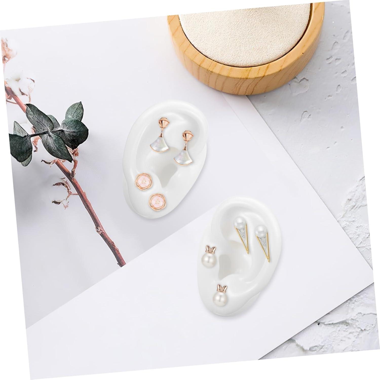 Buy 10 Pairs Artificial Ear Models - Realistic Silicone Display for ...