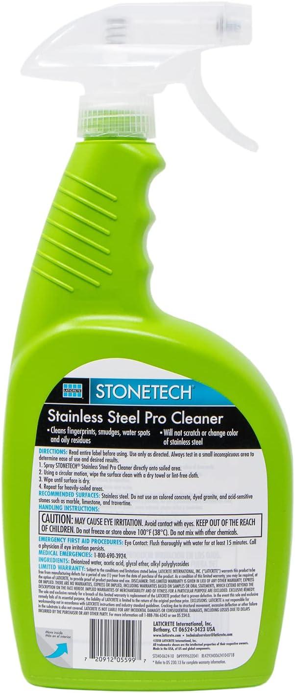 Laticrete StoneTech Stainless Steel Cleaner - 24 Ounce Spray | Premium ...
