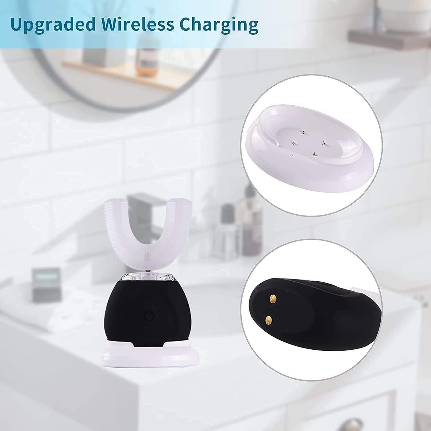 Automatic Toothbrush, U-Shaped Ultrasonic Toothbrush 360° Auto ...