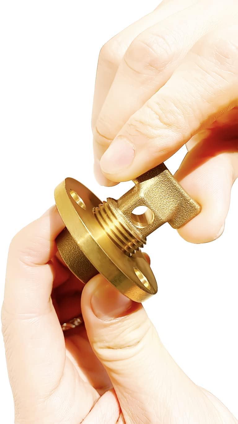 Boat Garboard Drain Plug - 1/2 NPT Thread Solid Brass - Ideal for Boat ...
