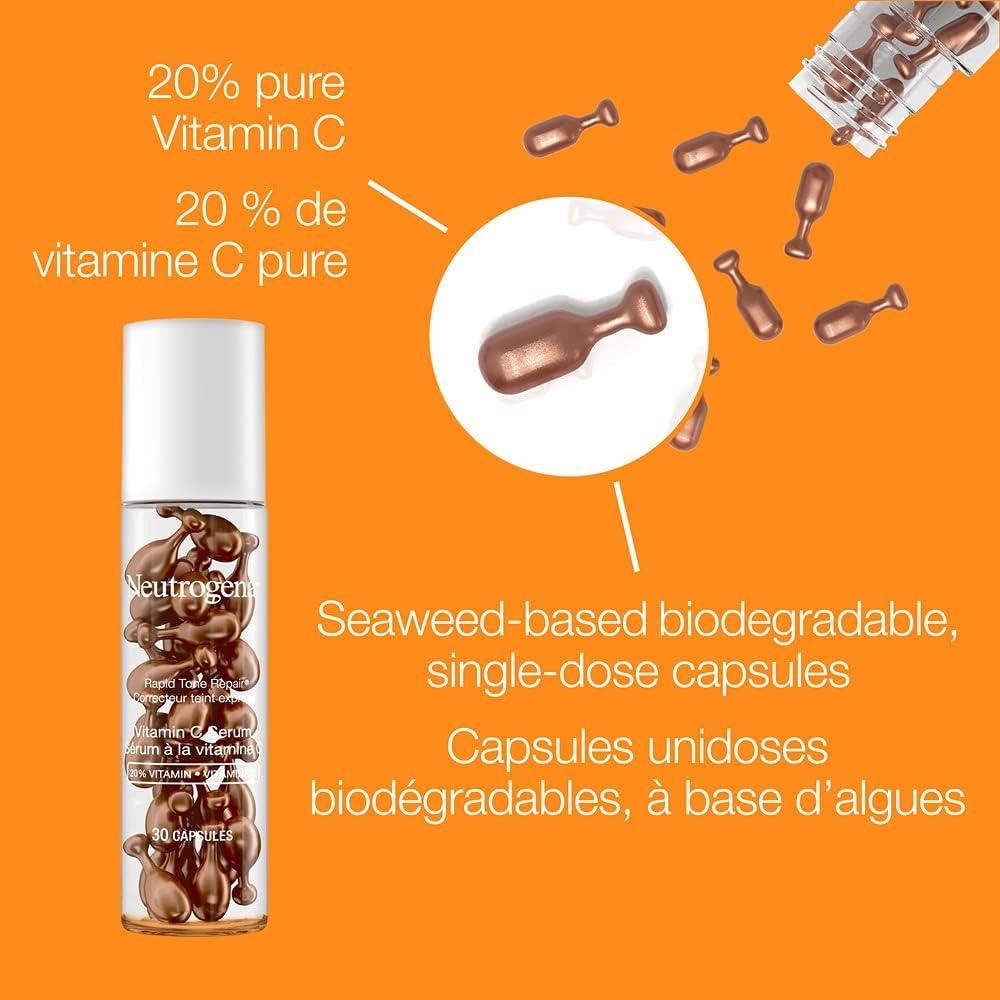 Neutrogena Rapid Tone Repair 20% Vitamin C Serum Capsules for ...