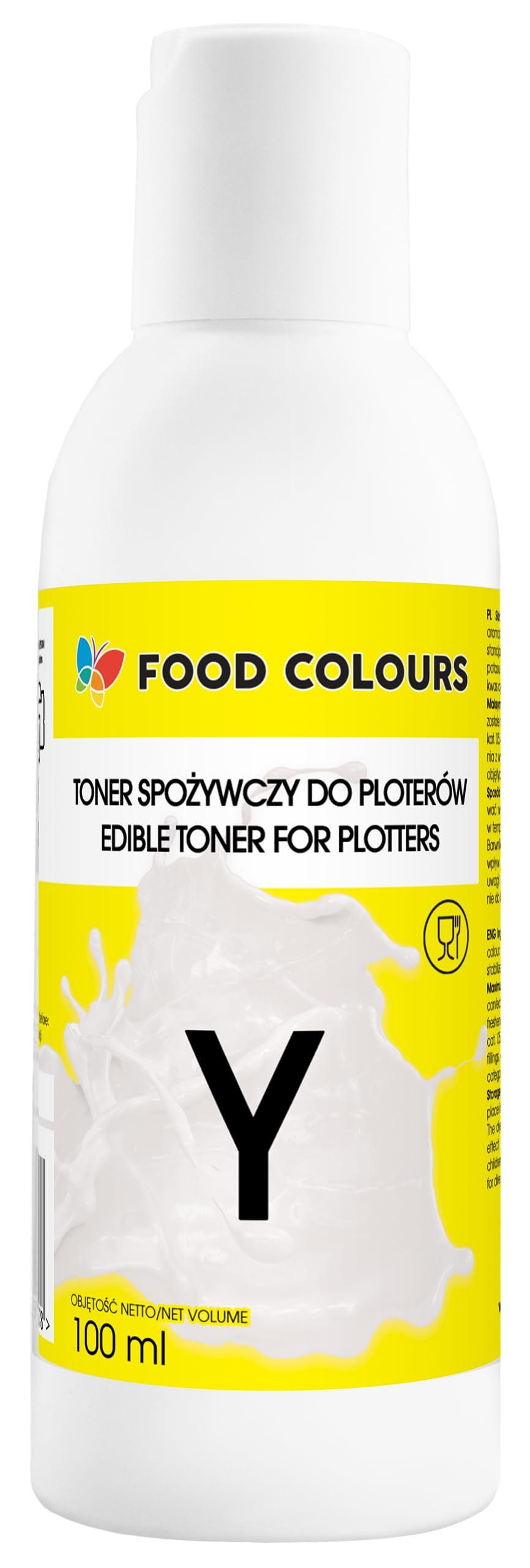 Buy Edible Yellow Food Colours Ink for Plotters - 100ML | Perfect for ...
