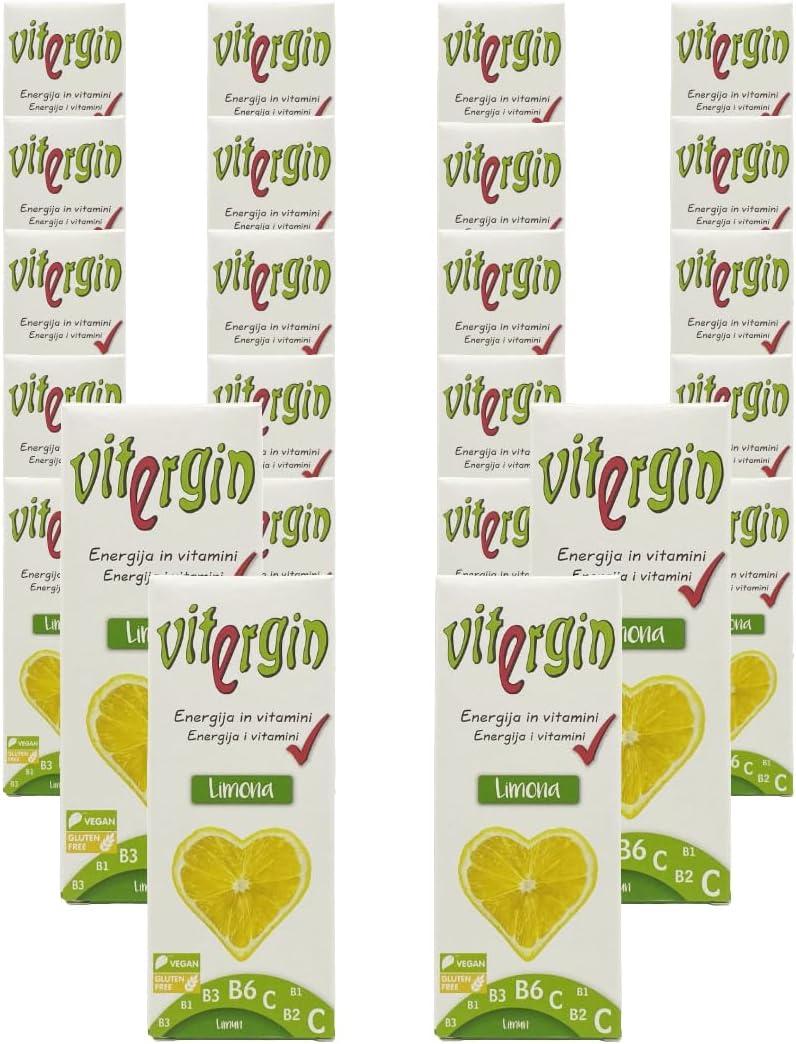 VITERGIN Lemon Vitamin Sweets - Spicy Citrus Flavour in 24 Packs (Each ...