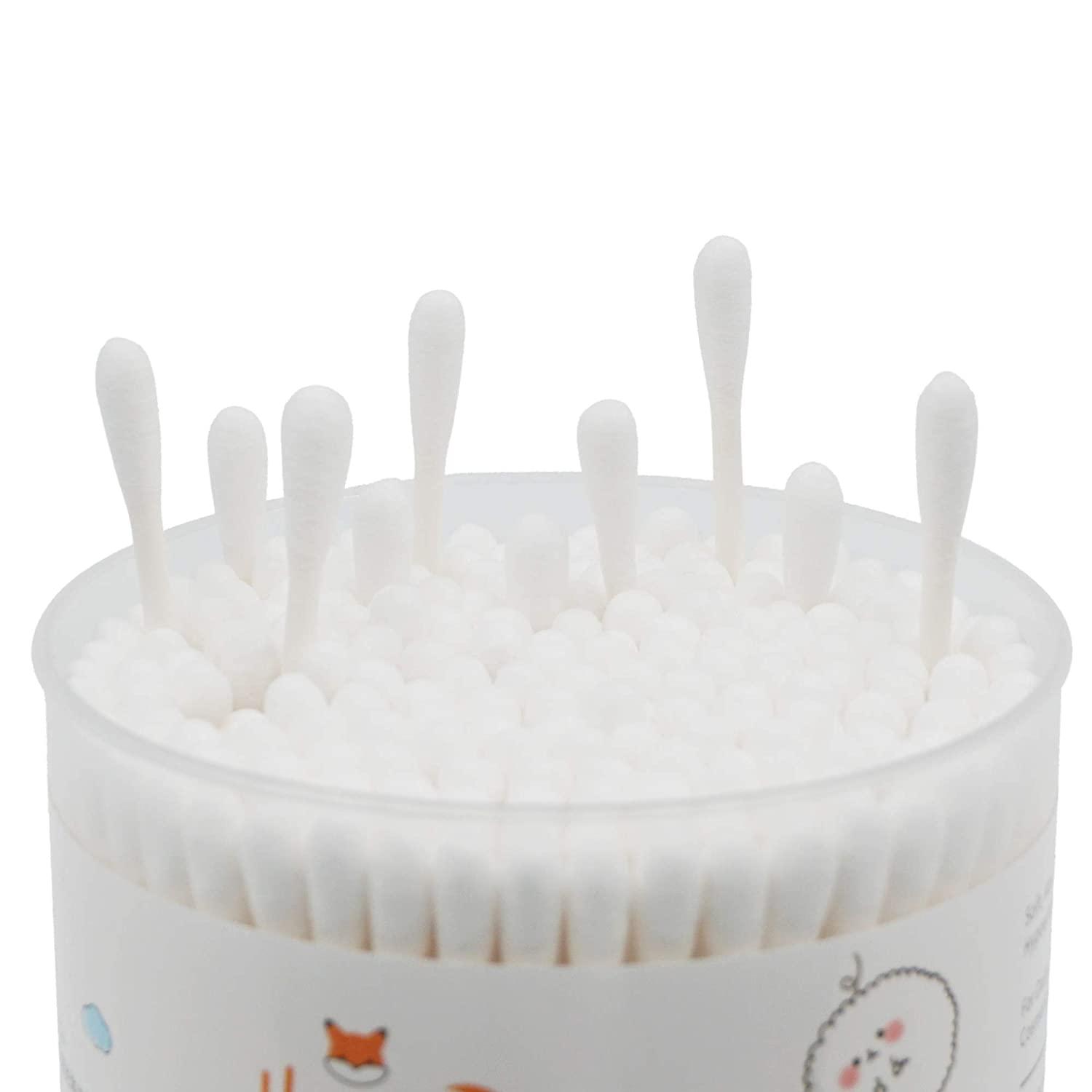 HOMEFOX Precision Pointed Cotton Swabs - 200 Count, Organic Double ...