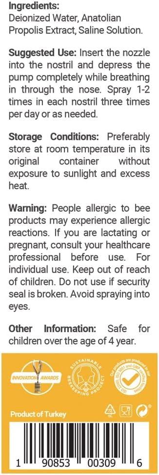 BEE and You Plus Natural Propolis Nasal Spray 1 Fl oz - Drug-Free Sinus ...