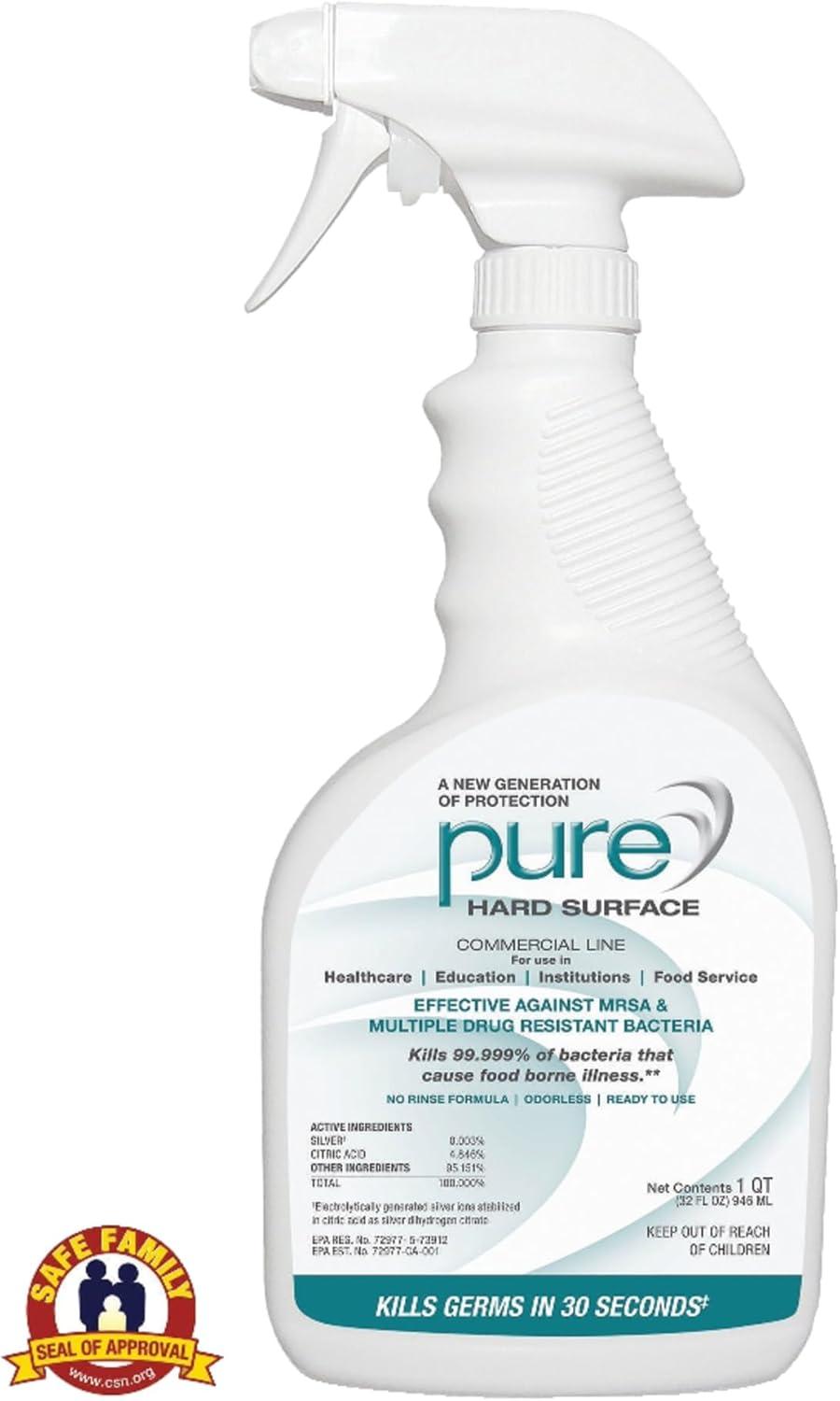 PURE Hard Surface Disinfectant & Sanitizer 32 Oz - Safe Effective ...
