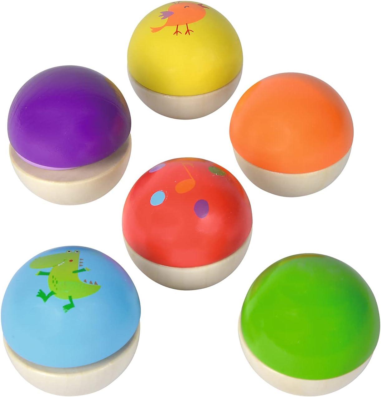 Eichhorn Sound Balls | 6 Colorful Wooden Balls for Babies & Toddlers ...